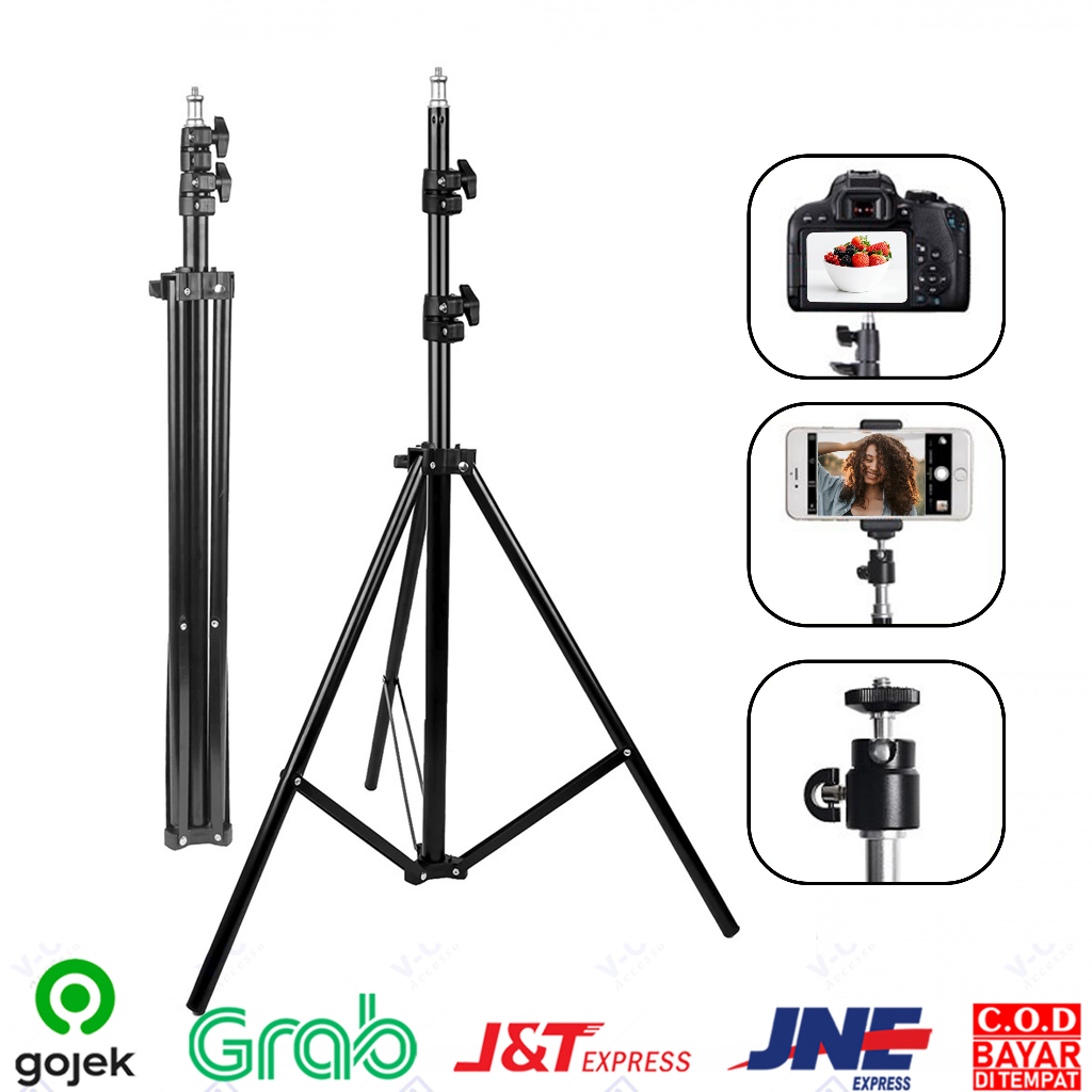 Jual TRIPOD 2.1 METER / TRIPOD HP KAMERA 2.1 METER / KAKI TRIPOD 2.1M - NON PACKING | Shopee ...