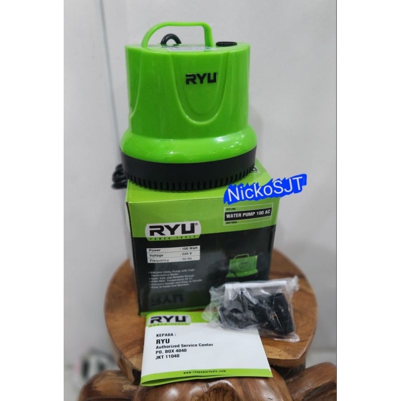 Jual pompa air Ryu 100 watt water pump AC pompa celup kolam aquarium ...