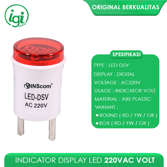 Jual ALAT PENGUKUR VOLTASE LISTRIK COLOK VOLTMETER COLOKAN DIGITAL VOLT ...