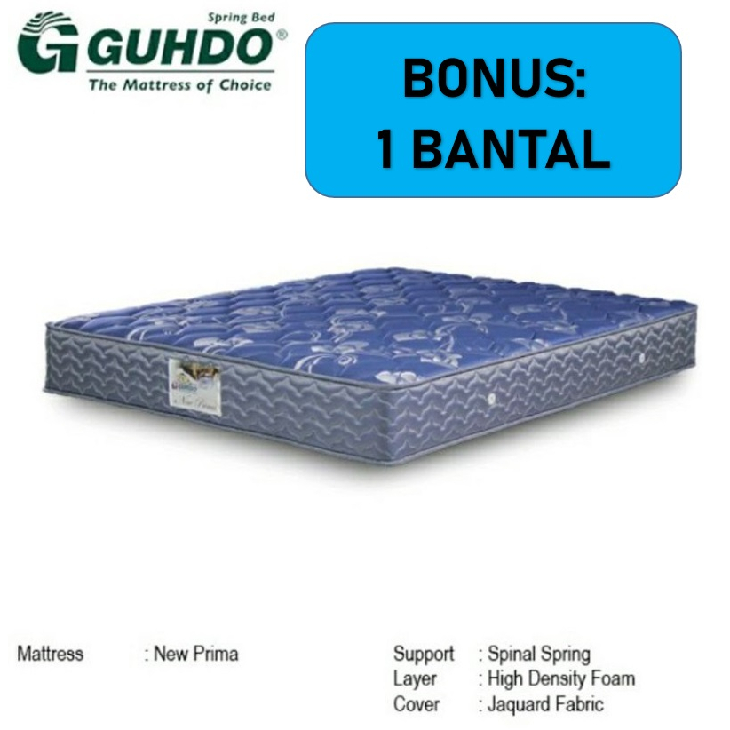 Jual Kasur Guhdo New Prima 90x200 /100x200 / 120x200 / 160x200 / 180x200 Cm Spring Bed Tebal 25 ...