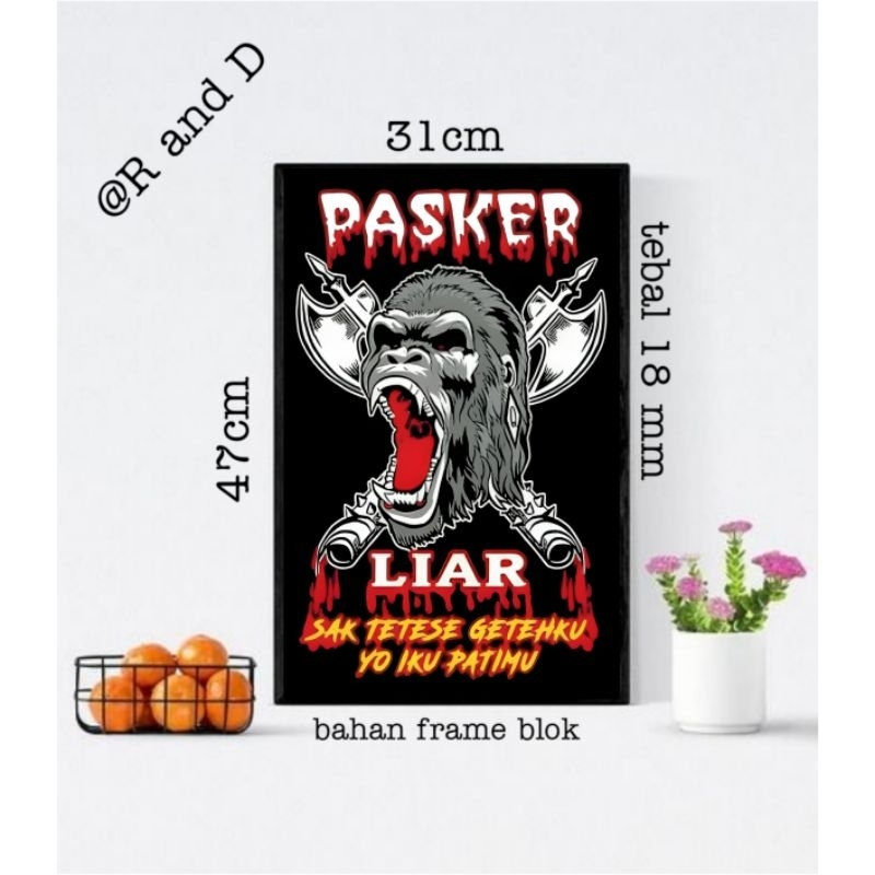 Jual Hiasan Dinding IKSPI Ukuran Besar 47x31 | Hiasan dinding lambang kera sakti | Hiasan ...
