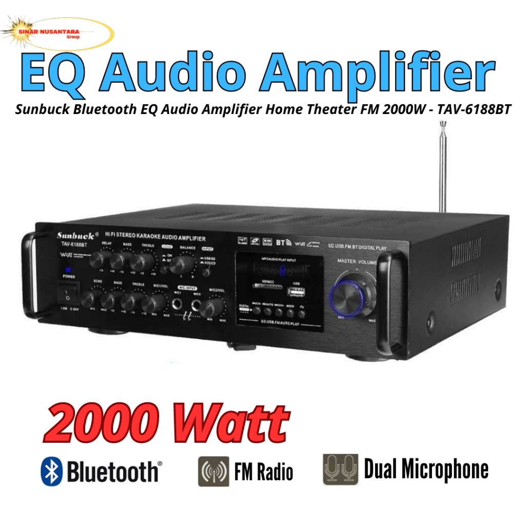 Jual SN_studio Sunbuck Bluetooth EQ Audio Amplifier Home Theater FM ...