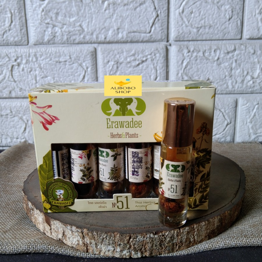 Jual ERAWADEE MINYAK ANGIN AROMA THERAPY NO 51 HERBAL ORIGINAL THAILAND ...
