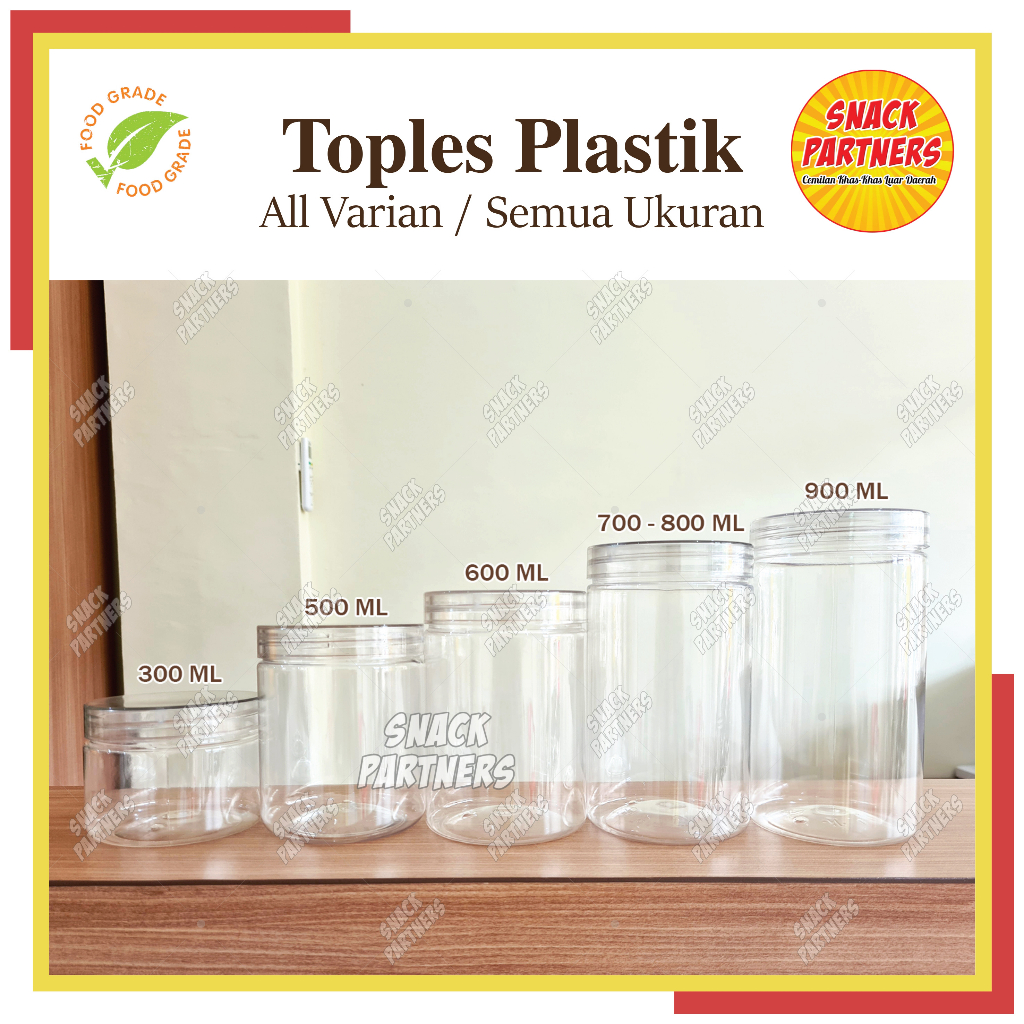 Jual SEMUA UKURAN TOPLES TABUNG - Toples Bening Transparan Plastik 300 ...