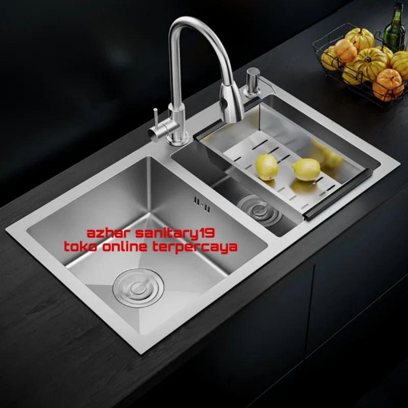 Jual paket lengkap kitchen sink stainles INOBE 8245 paket KRAN PIPA ...