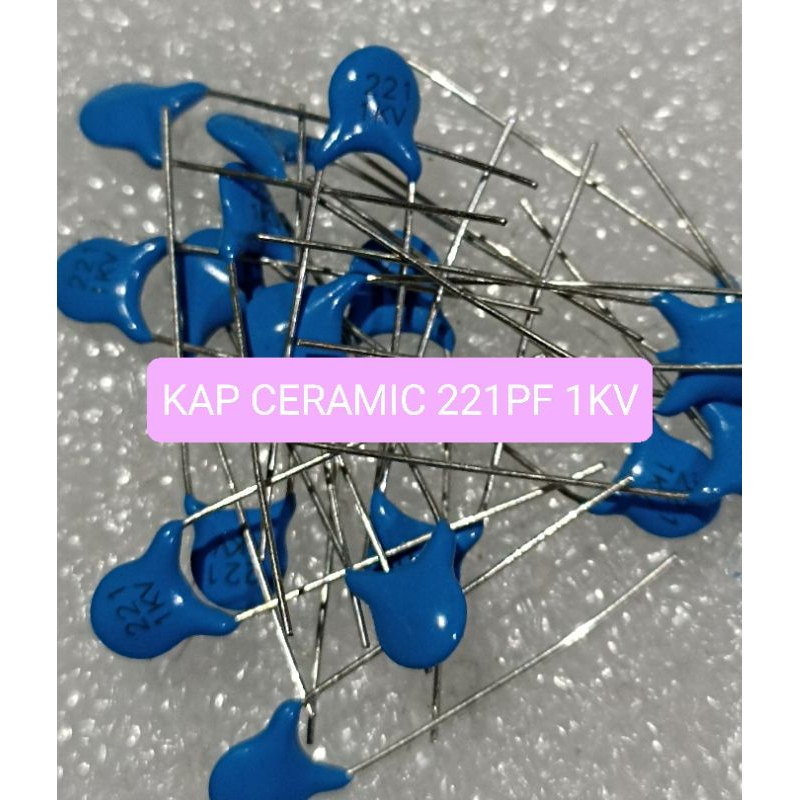 Jual 10BUAH KAPASITOR CERAMIC 221PF 1KV CAPASITOR CERAMIC 221 1KV PF ...