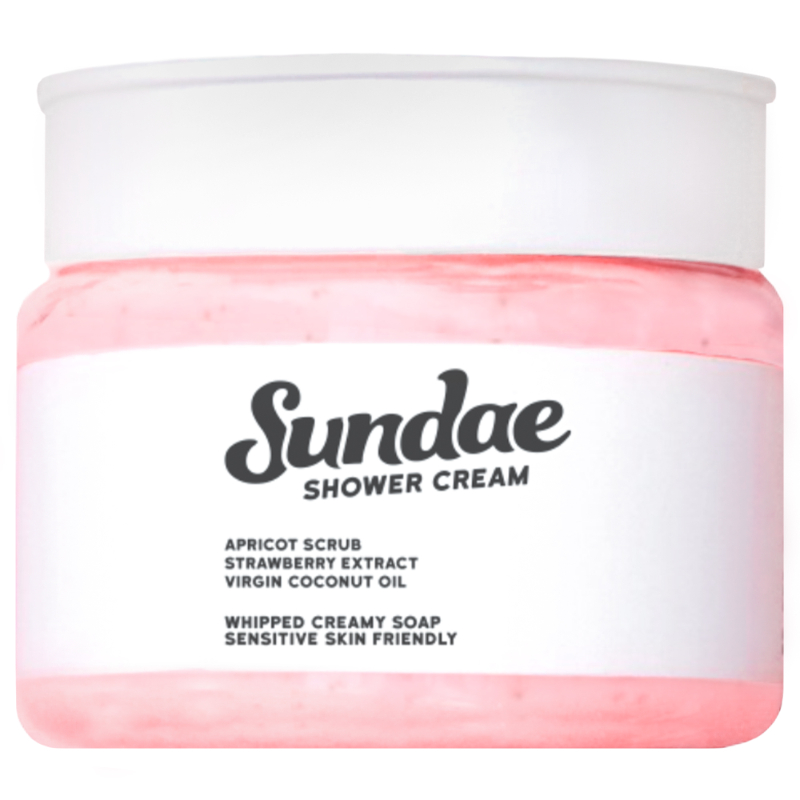Jual SUNDAE Berry Shower Cream Strawberry Body Wash Scrub Whipped Soap ...