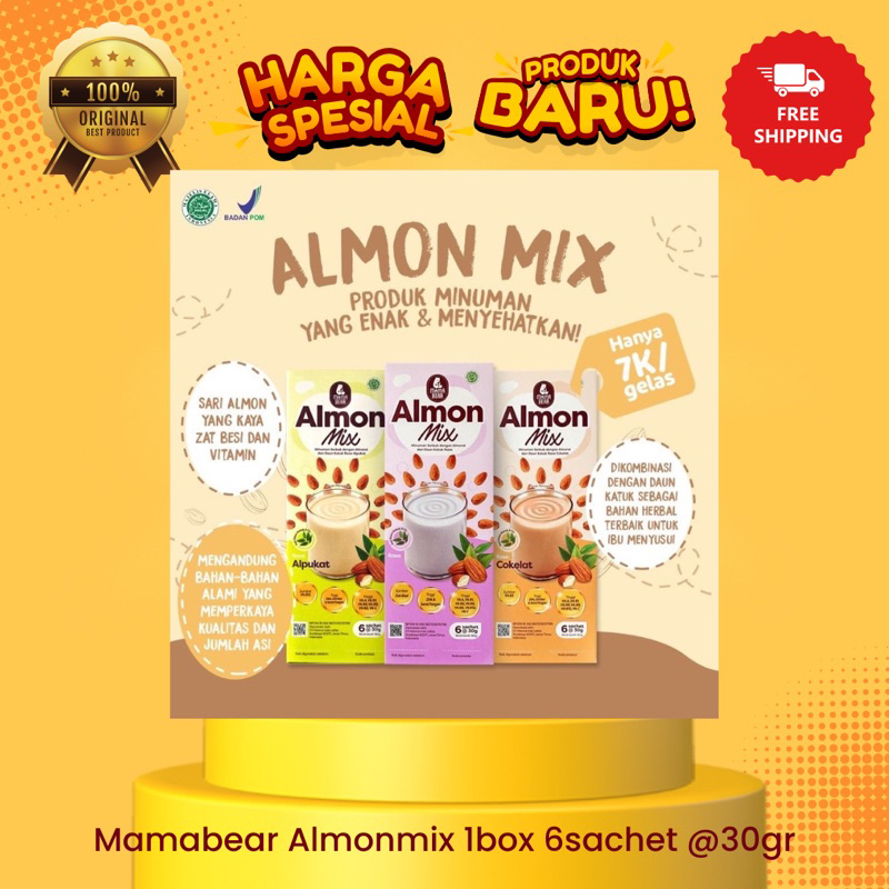 Jual Mama Bear Almon Mix/Almon Mix Minuman Serbuk Almond Dengan Daun ...