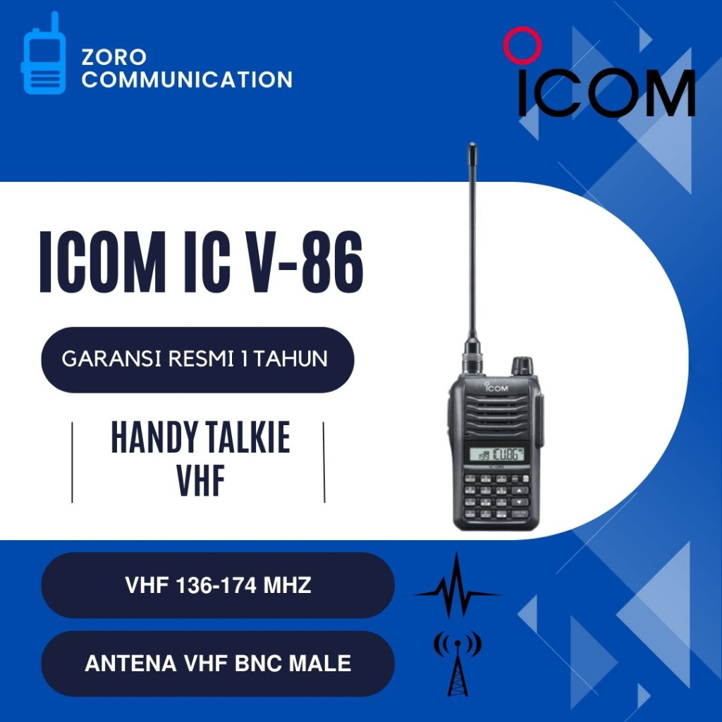 Jual HT Icom IC-V86 Handie Talkie VHF Ori Garansi Resmi ICOM V86 ICV86 | Shopee Indonesia