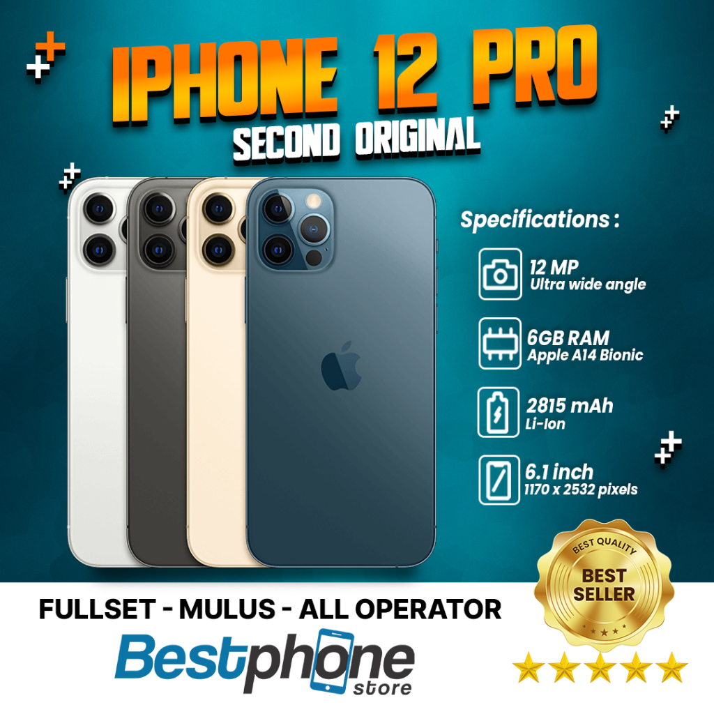 Jual iPhone 12 Pro 256GB 128GB Second Original EX Inter Mulus Fullset | Shopee Indonesia