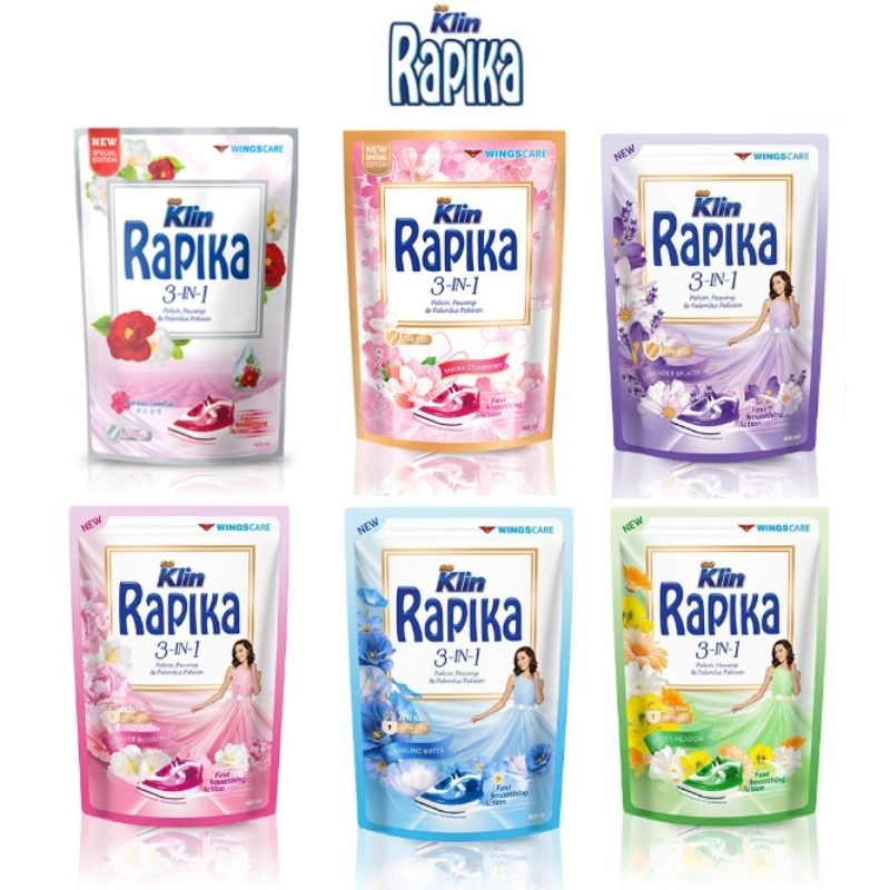 Jual RAPIKA 3-In-1 PELICIN PAKAIAN 300ML All Varian | Shopee Indonesia