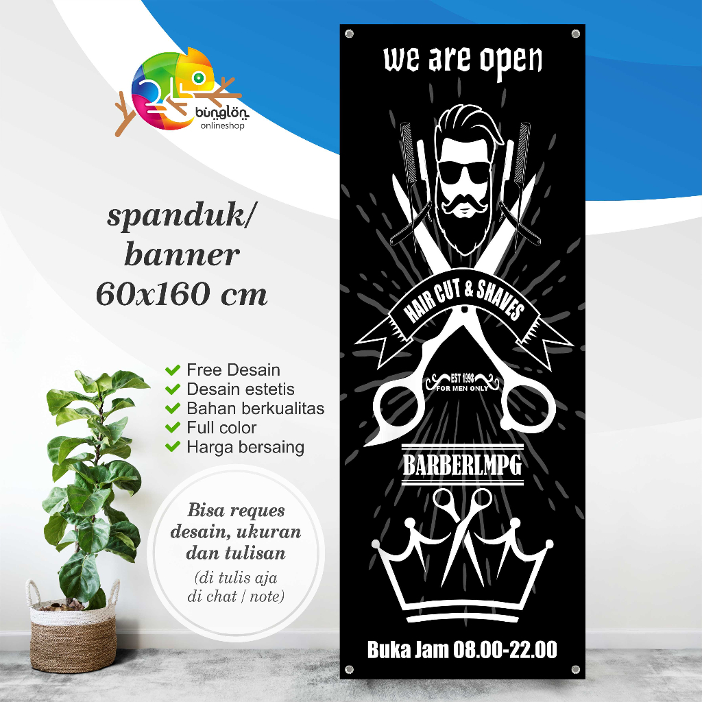Jual Spanduk Pangkas Rambut, Spanduk Barbershop, Banner Barbershop ...