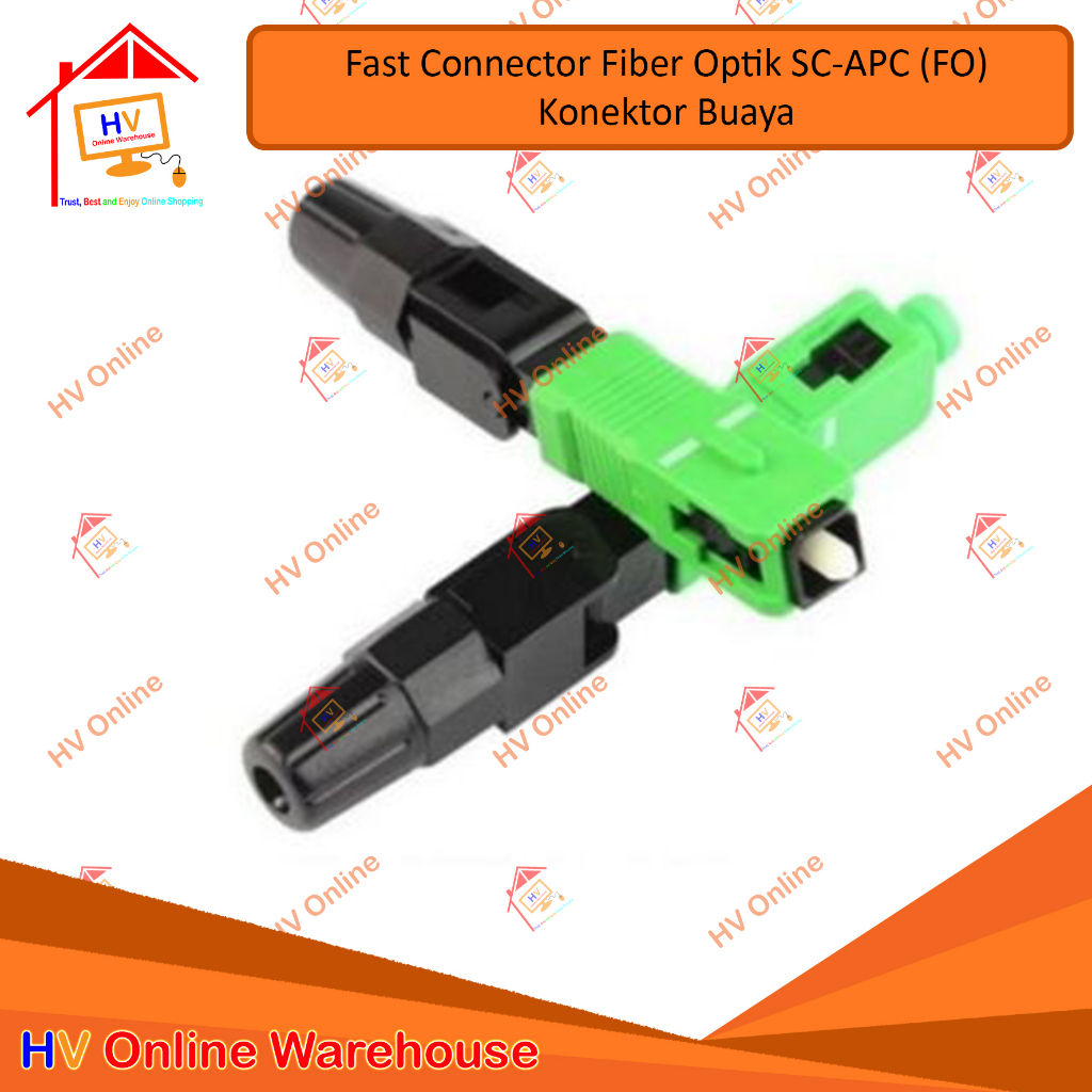 Jual Fast Connector Fiber Optik SC-APC (FO) Konektor Buaya | Shopee ...