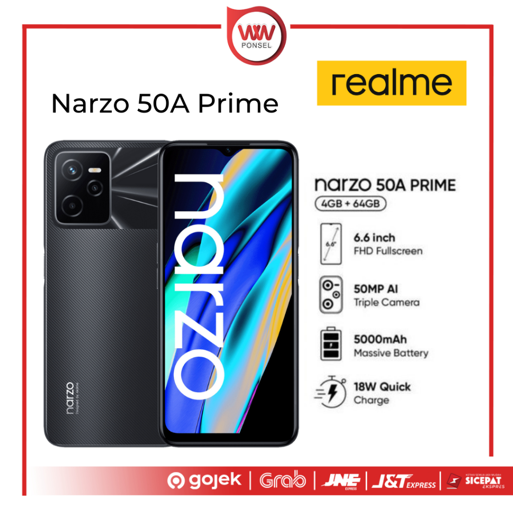 Jual Hp Realme Narzo 50A Prime Ram 4GB Internal 128GB 5000mAh Massive Battery 18W Quick Charge ...