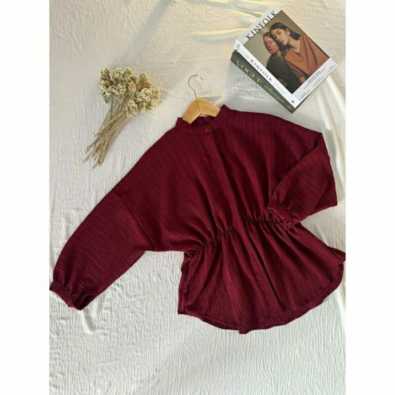Jual KEMEJA KERUT DEPAN WANITA/ ALIYA SHIRT KERUT DEPAN KOREAN STYLE ...