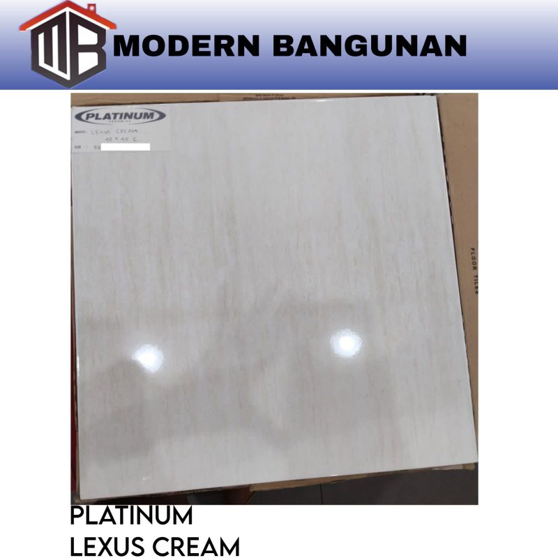 Jual Keramik Lantai Platinum Lexus Cream 40x40 kw1 | Shopee Indonesia