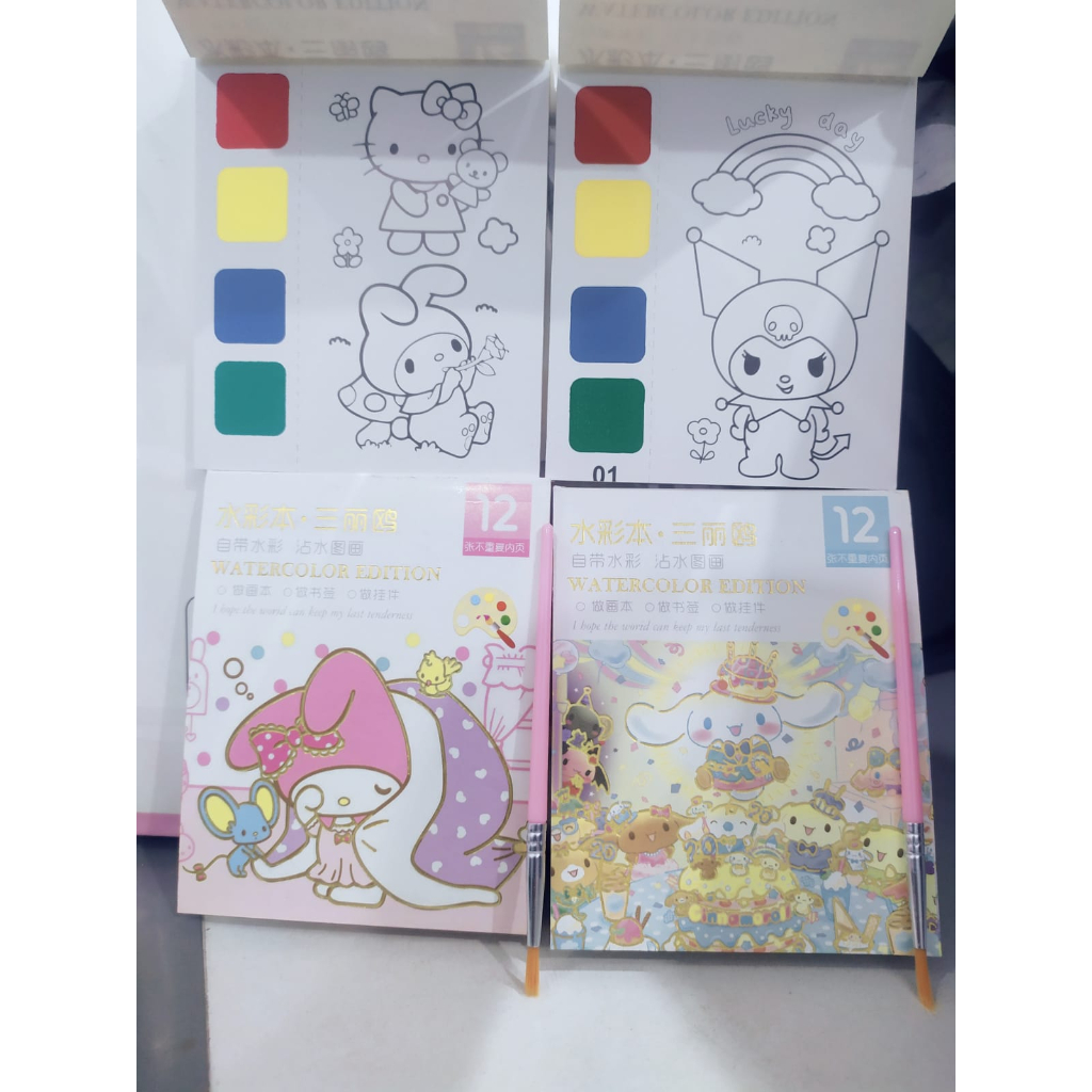 Jual MAINAN ANAK WATERCOLOR EDITION ISI 12 LEMBAR / MAINAN ANAK MELUKIS ...