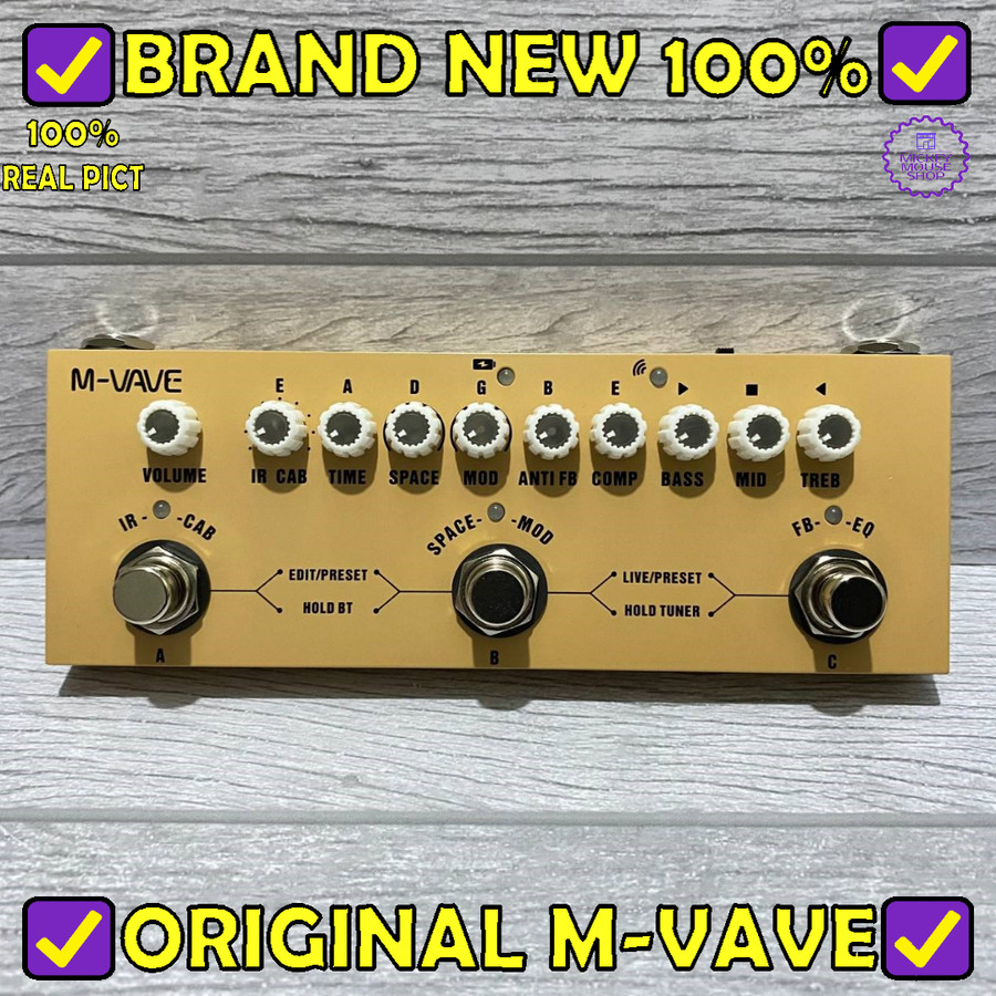 Jual Efek Gitar M-VAVE Cube Baby AC Multi Effects Soundcard Pedal Acoustic Guitar / Muslady ...