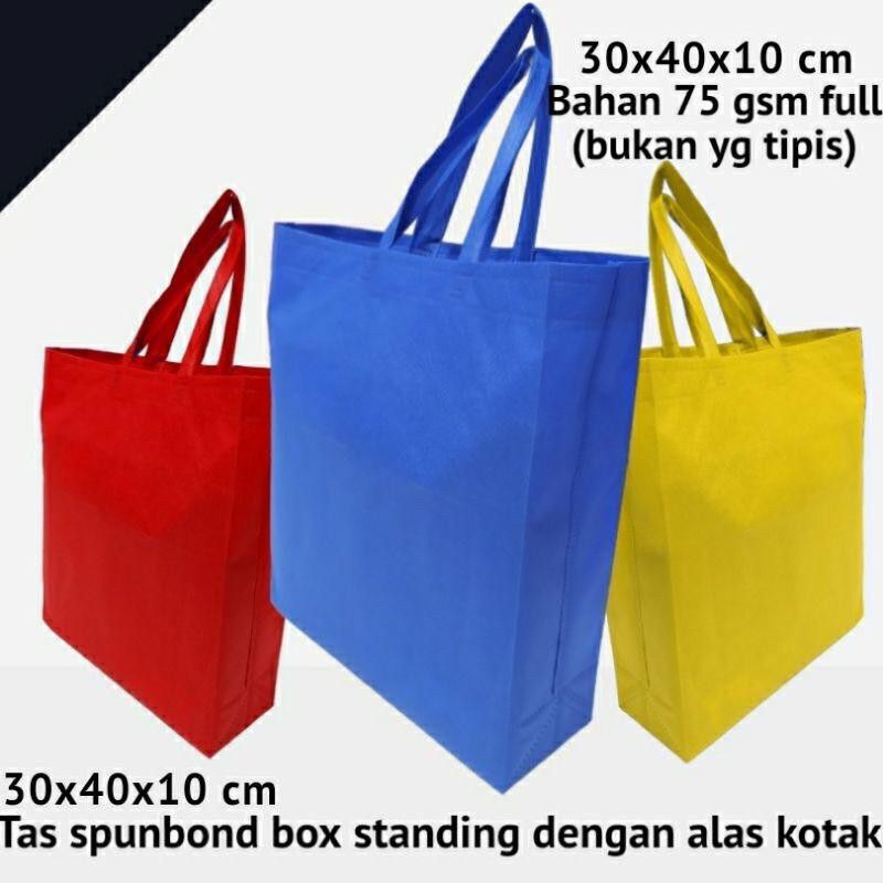 Jual Tas Box Spunbond Goodie Bag Standing Handle Box Auto Press Kuat ...
