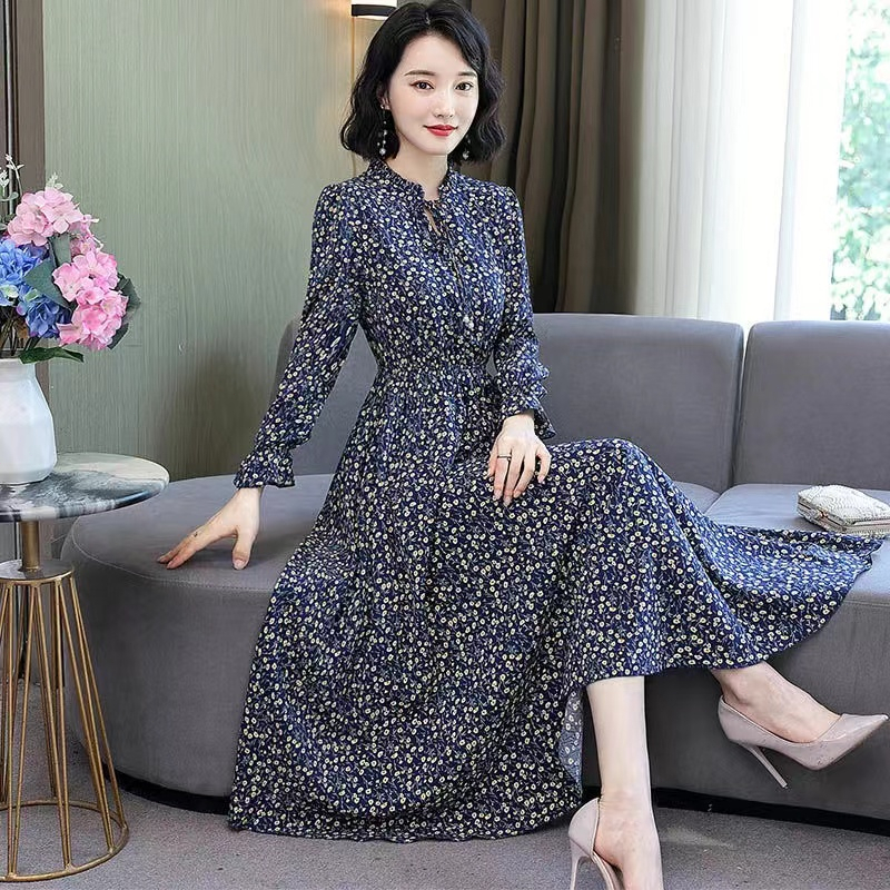Jual 2023 Gaun sifon bunga Korea baru Korea | Shopee Indonesia