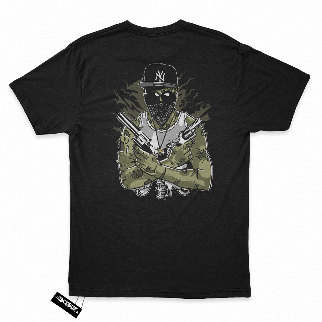 Jual KAOS Gangsta Zombie - Posisi Sablon Belakang - Kain Katun Tshirt ...