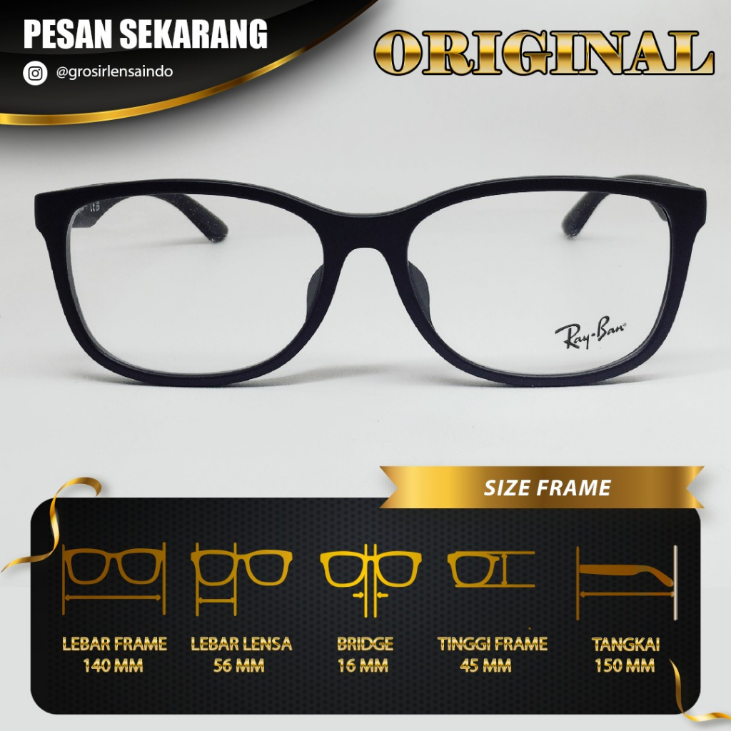 Jual FRAME KACAMATA REKOMENDASI PILIHAN ORIGINAL RAYBAN RB 7124D ...