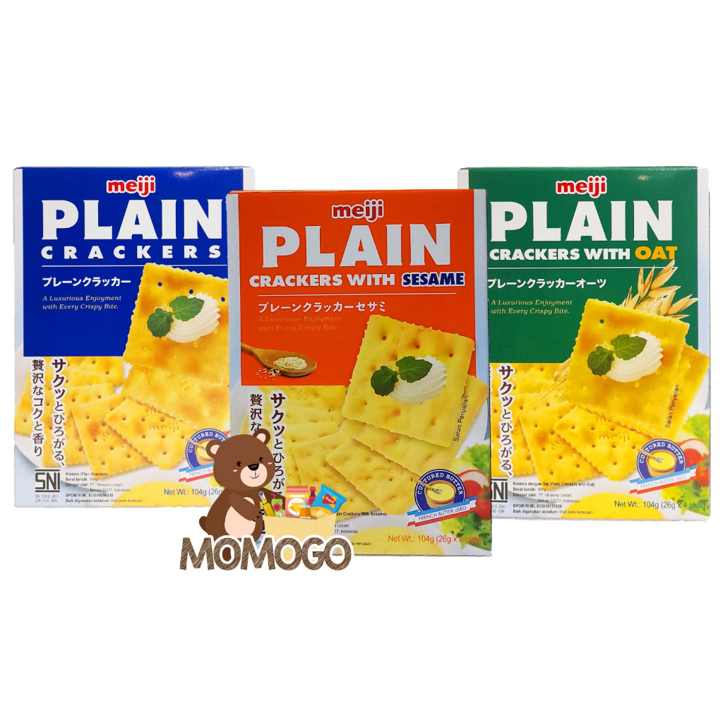 Jual MEIJI PLAIN CRACKERS / PLAIN CRACKERS WITH OAT / SESAME 104 GR ...