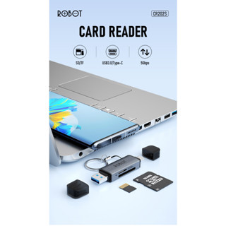 Jual ROBOT CR202S Card Reader 2 in 1 USB 3.0 Type C Memory Card Adapter ...