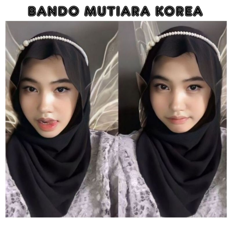 Jual BANDO MUTIARA JILBAB || BANDO MUTIARA KOREA SUPER CUTE || PEARL ...