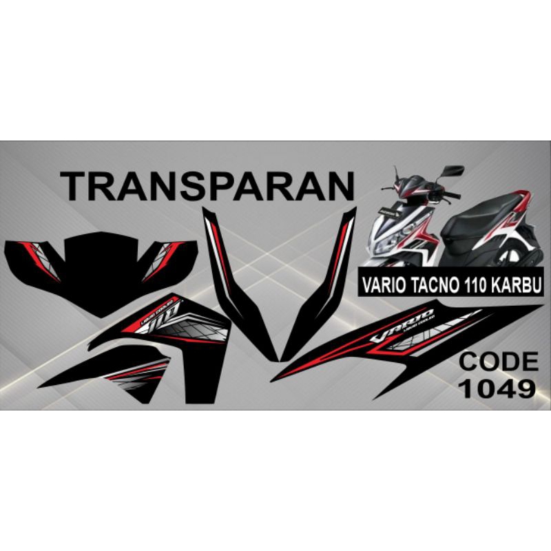 Jual striping transparan Vario TACNO 110 karbu | Shopee Indonesia