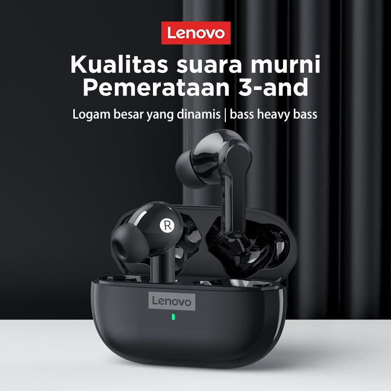 Jual Thinkplus Lenovo Audio LP1S Wireless Bluetooth Earphone TWS HIFI Stereo Bass Noise ...