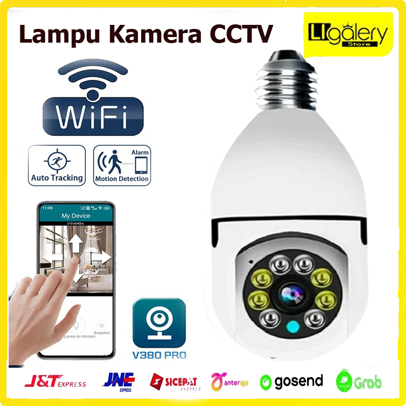 Jual Lampu Kamera CCTV Wifi Lampu CCTV 360 Derajat CCTV IP CAM Smart ...