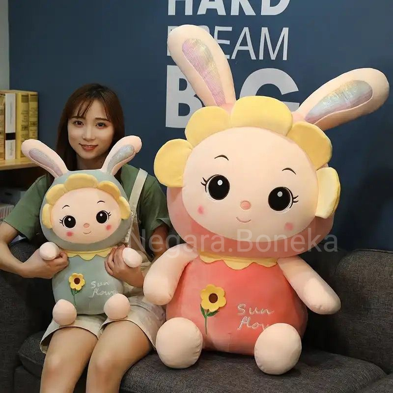 Jual Mainan anak karakter lucu Boneka Rabbit Kelinci Bunga Matahari ...