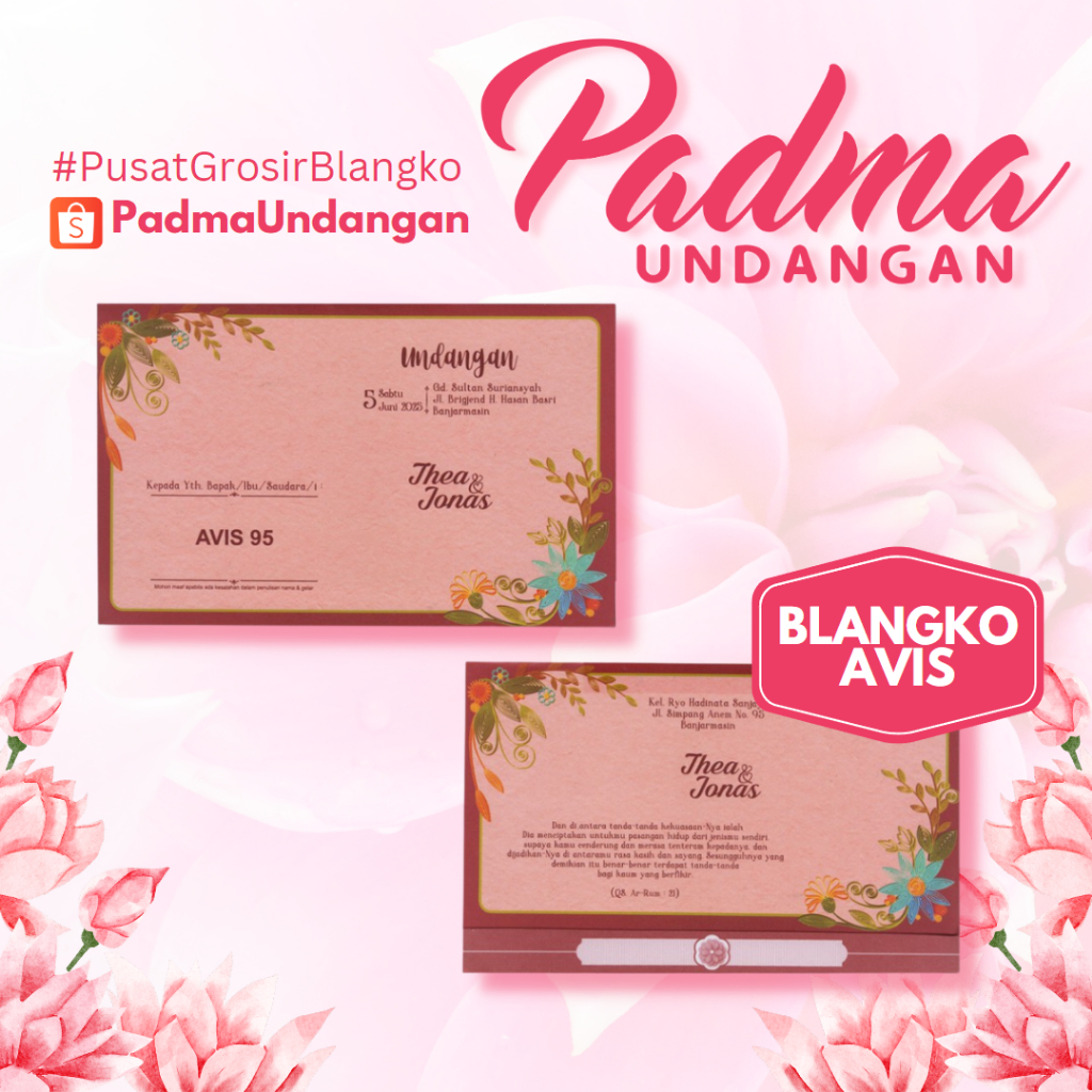 Jual Blangko Undangan Avis 95 | PadmaUndangan | Shopee Indonesia