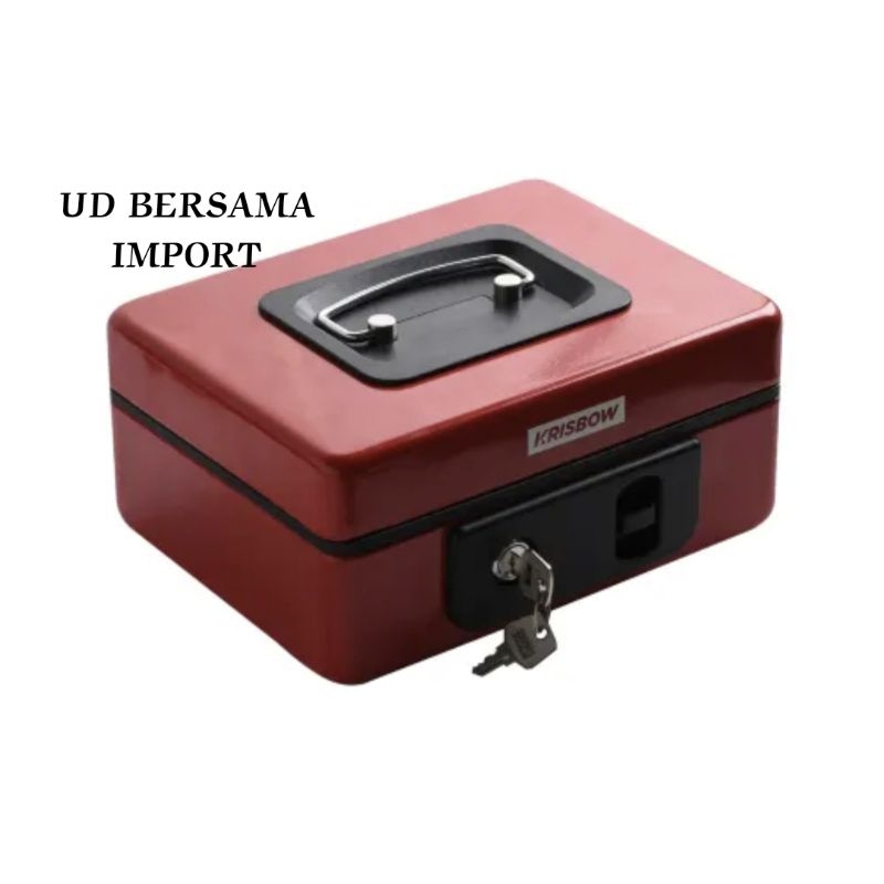 Jual Cash Box Double Lock 20x15x9/Box Besi/Brankas Kecil KRISBOW ...