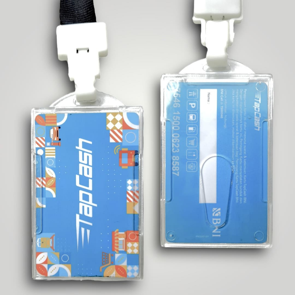 Jual TOPLA ID Card Akrilik 001 kaca Tempat Kartu Tali Name Tag | Shopee ...