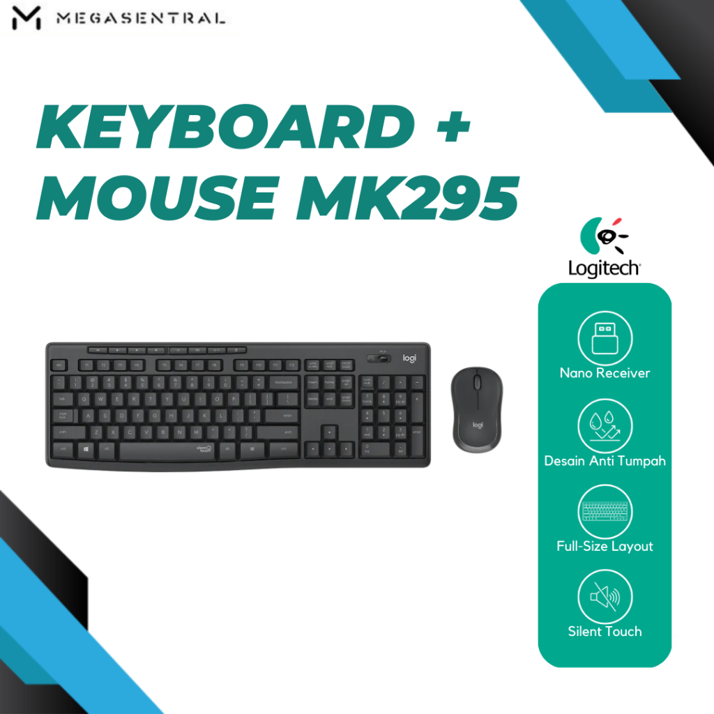 Jual Logitech Mk295 Silent Wireless Combo Keyboard Dan Mouse Shopee Indonesia