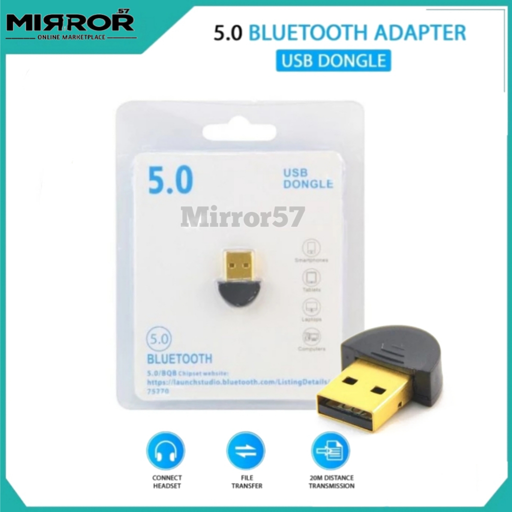 Jual USB Bluetooth 5.0 USB Receiver Transmitter Bluetooth Di PC Laptop ...
