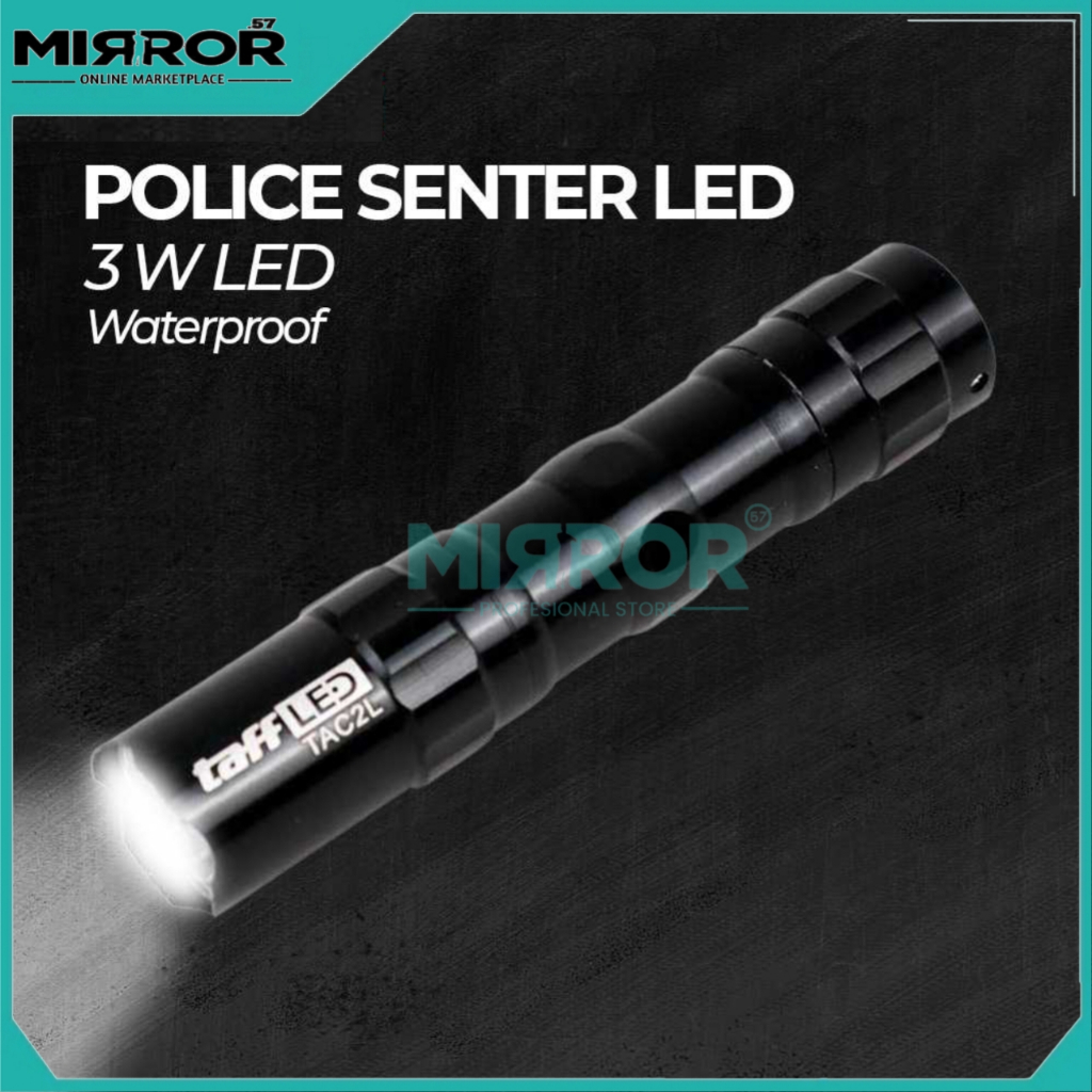 Jual Senter Police LED Flashlight Waterproof Tahan Air 3W Bahan ...
