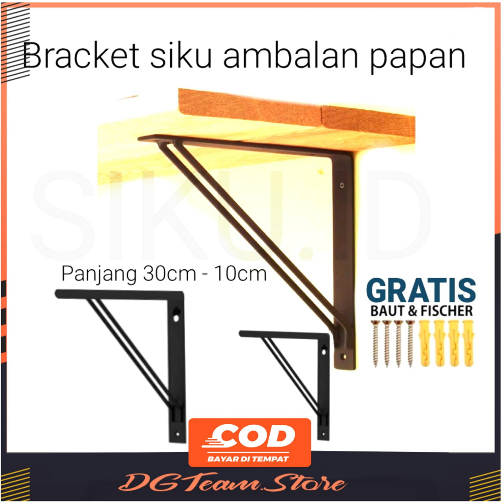 Jual BESI SIKU AMBALAN/RAK TEMPEL DINDING / BRAKET PAPAN AMBALAN / BESI ...