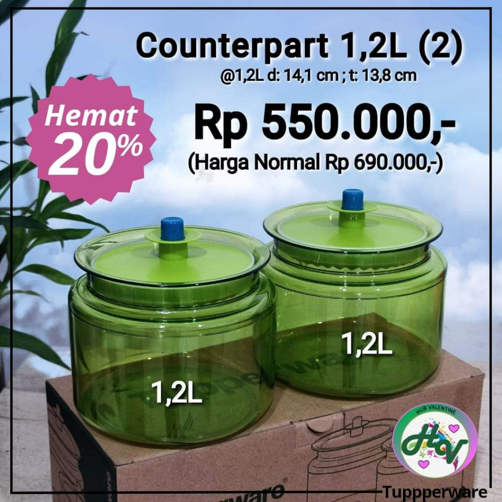 Jual Counterpart kapasitas 1,2 liter toples crystal toples kue lebaran | Shopee Indonesia