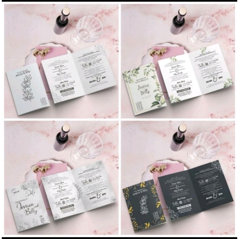 Jual Template Desain Undangan Modern File CDR X7 | Shopee Indonesia