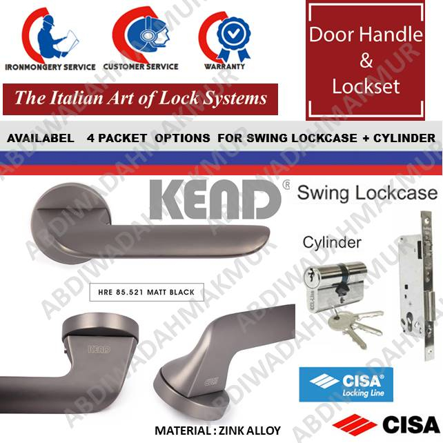 Jual LEVER HANDEL PINTU KEND 85521 + LOCKSET ( CISA/LOCKING LINE /KEND ...