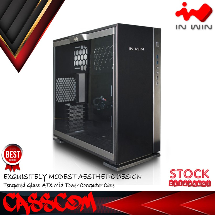 Jual Casing PC In Win 305 Black TG ATX Middle Tower - InWin 305 Gaming ...