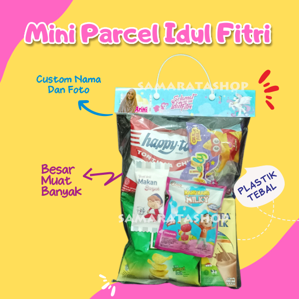 Jual Plastik Label Snack Idul Fitri Ukuran Besar Custom Nama dan Foto ...