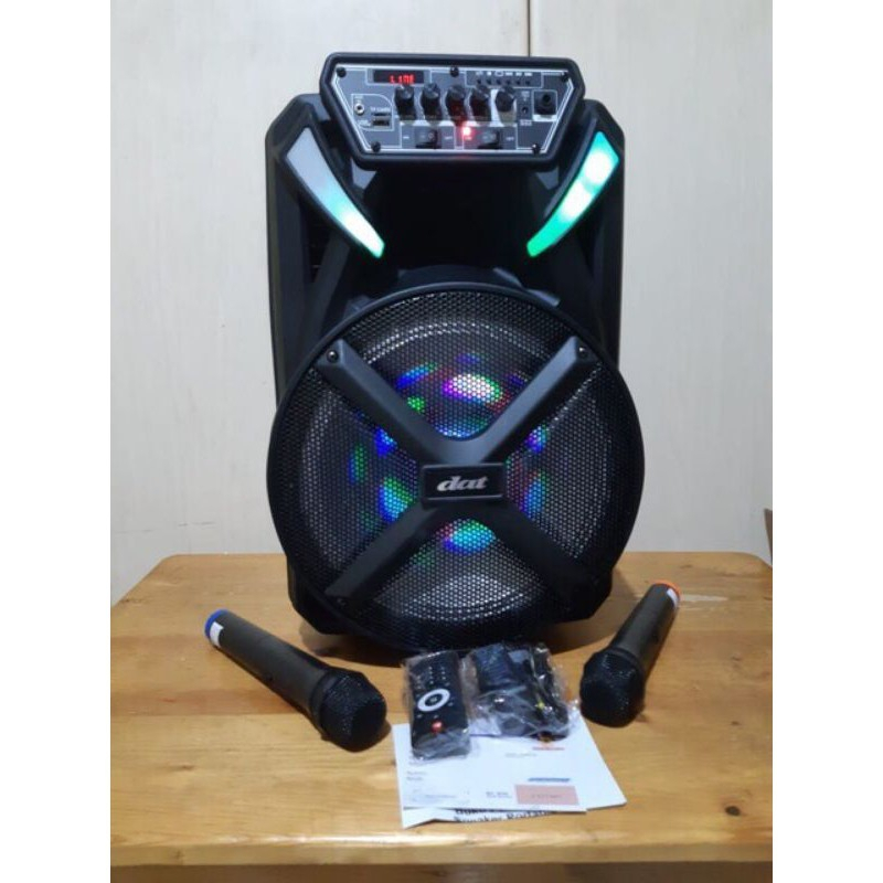 Jual SPEAKER ACTIVE PORTABLE DAT 1210FT X2 BLUETOOTH USB DT 12 inc ...