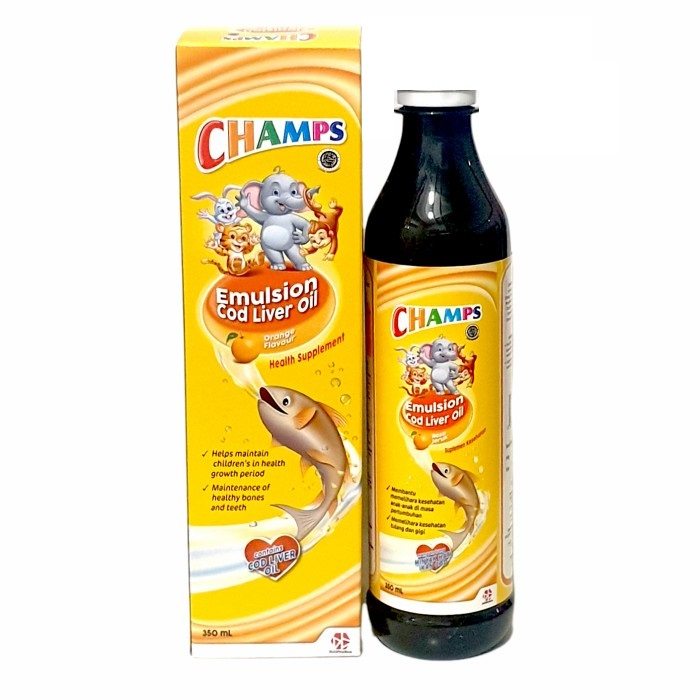 Jual Champs Emulsion COD Liver Oil Orange Flavour 350 mL Malaysia ...