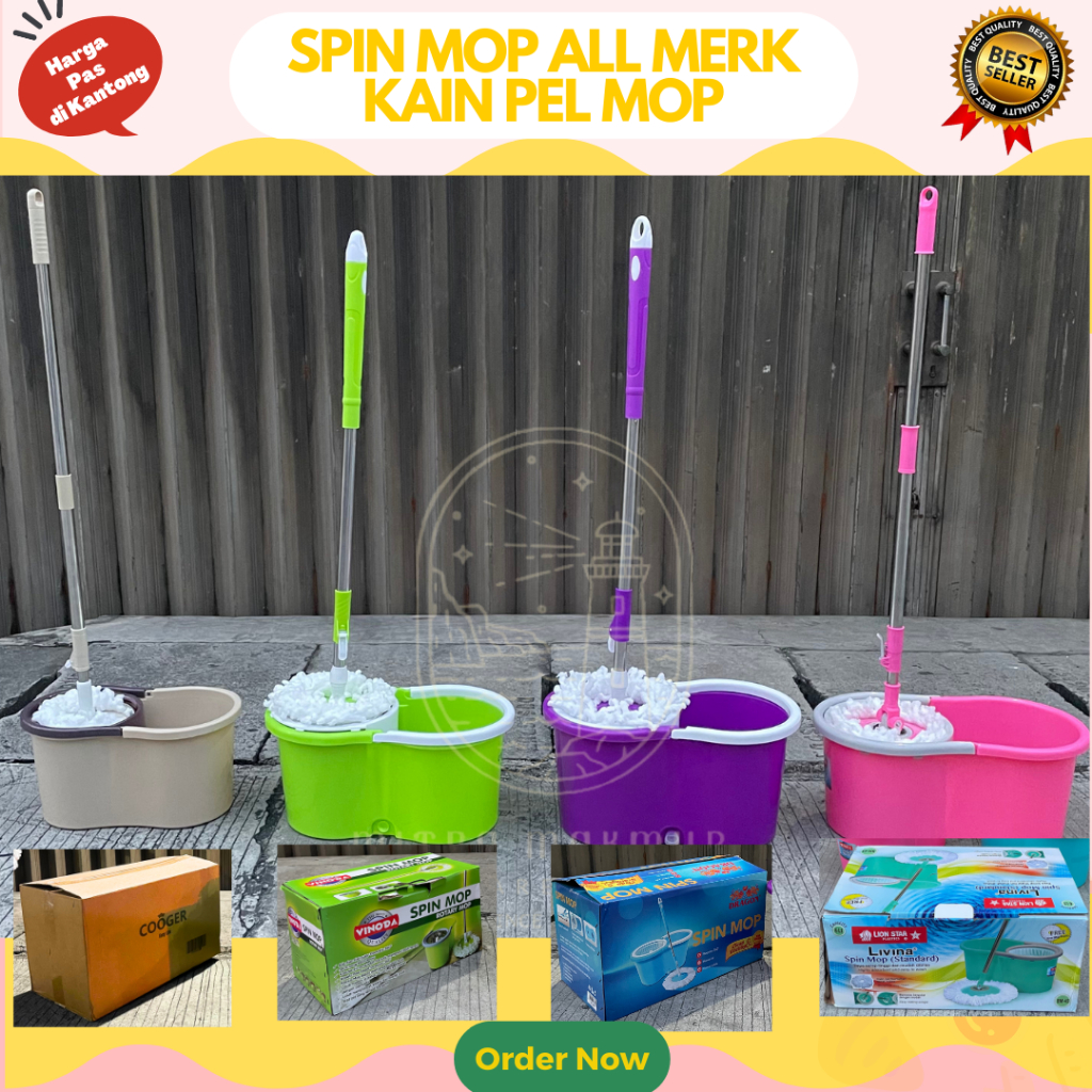 Jual SALE!! KAIN PEL LANTAI SPIN MOP / PEL LANTAI + EMBER / SPIN MOP ...