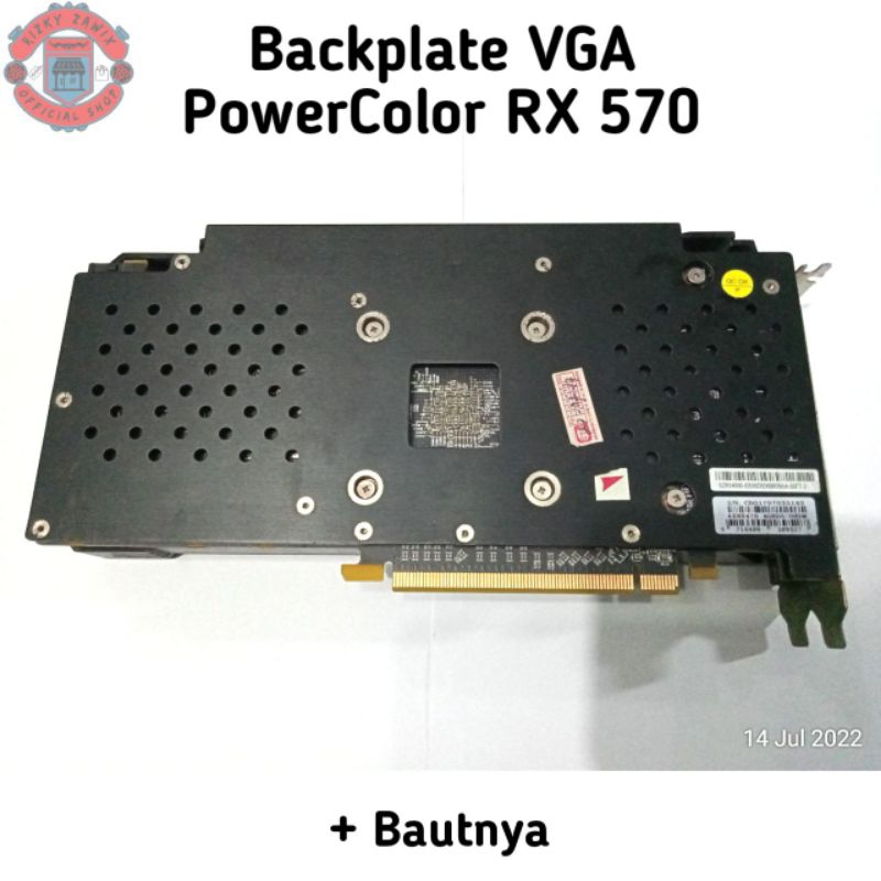 Jual Backplate VGA Card PowerColor RX 570 / 470 / 580 / 480 AMD Radeon ...
