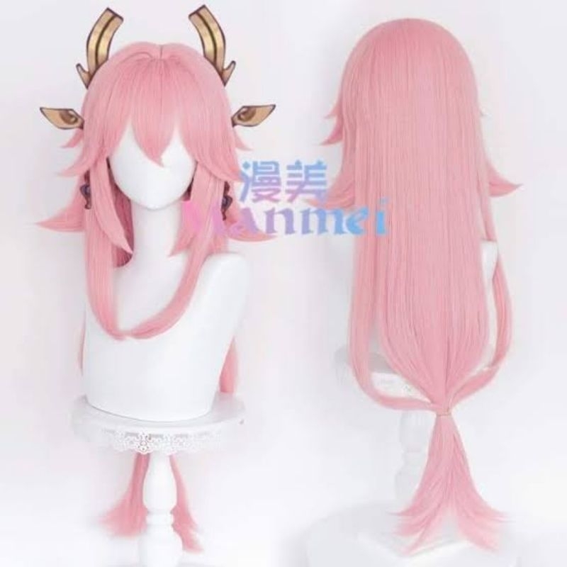 Jual Manmei - Yae Miko Genshin Impact WIG Cosplay | Shopee Indonesia